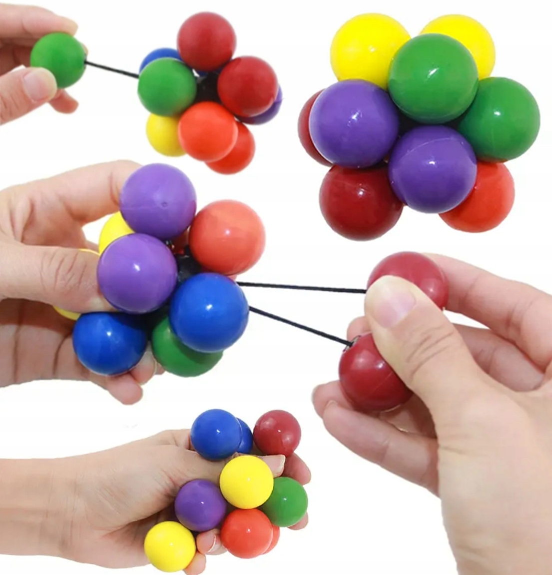 ATOM PIŁKA ANTYSTRESOWA ZABAWKA FIDGET TOY ATOMIC BALL ROZCIĄGANIA ...