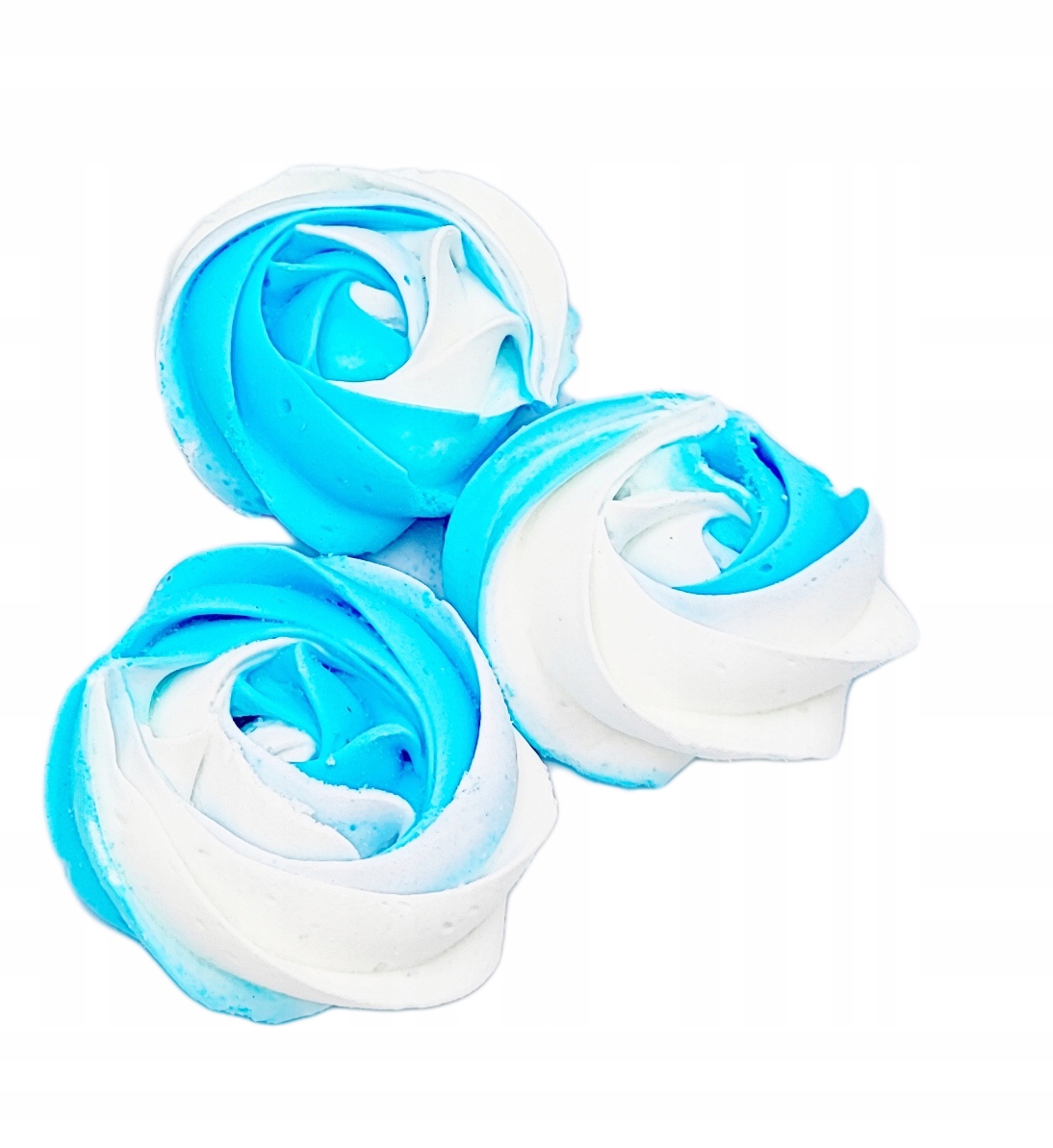 BIAŁO NIEBIESKIE BEZY beziki na tort 3 szt 4cm • Cena, Opinie ...