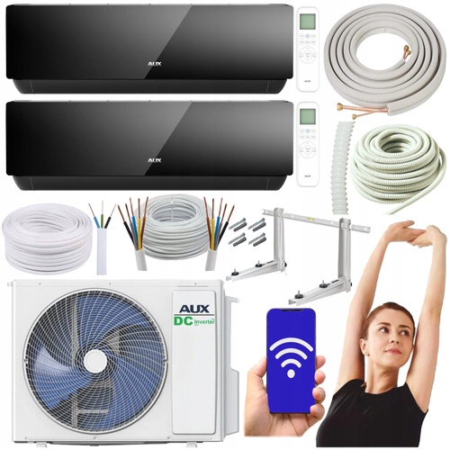 Klimatyzator AUX MULTISPLIT J-SMART ART 2 x 2,7 kW • Cena, Opinie 13514760004 • Allegro