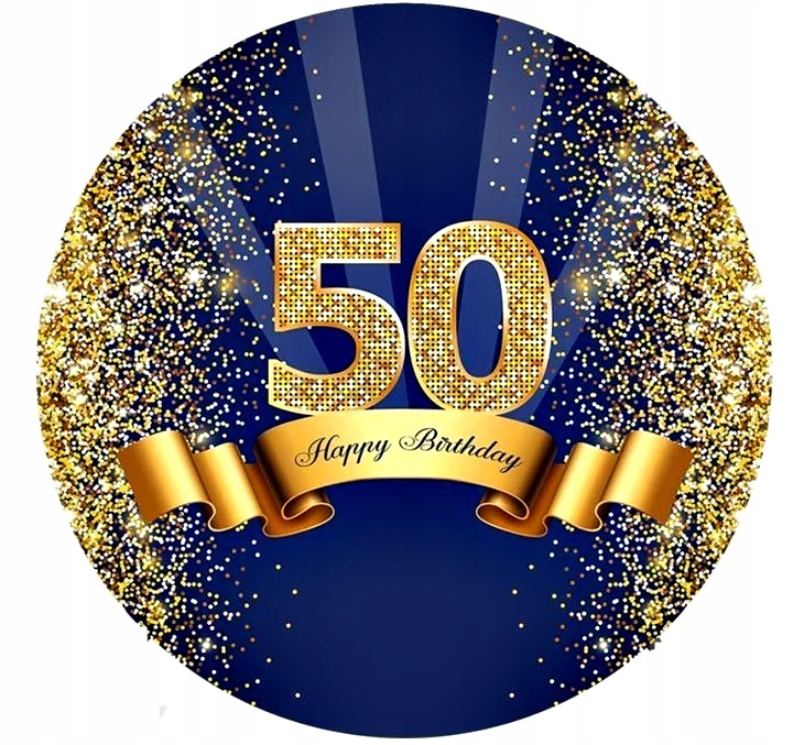 OPŁATEK NA TORT URODZINY 50 LAT (5028693972386) • Cena, Opinie ...