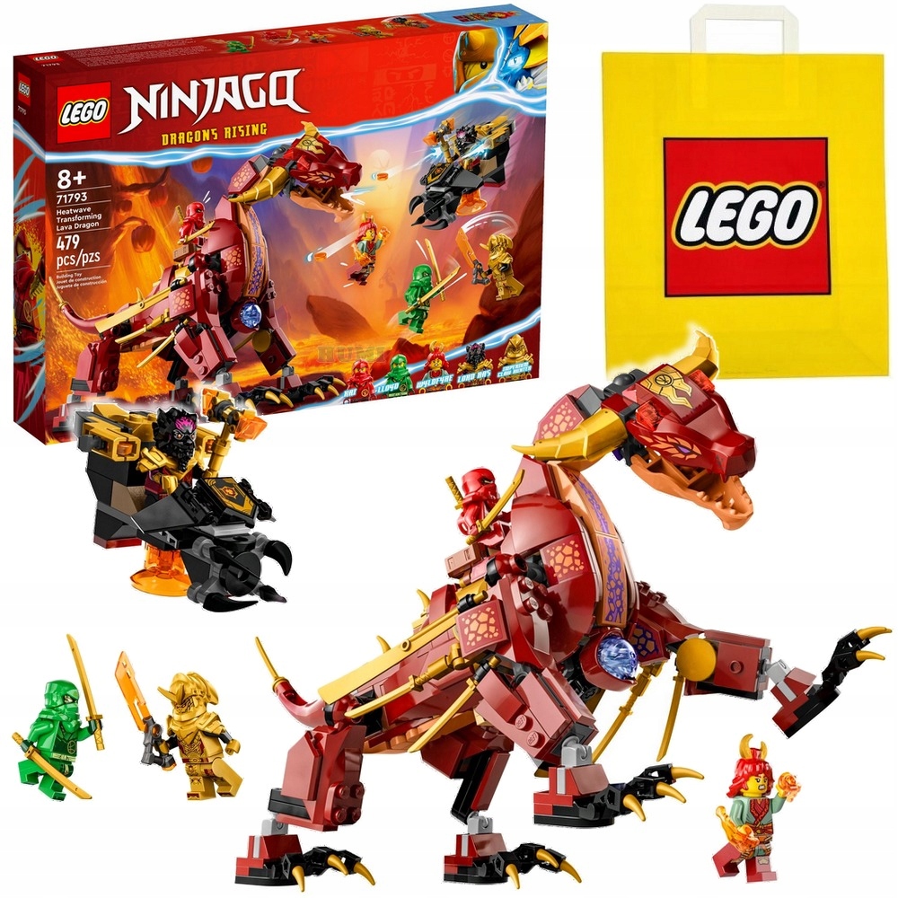 LEGO NINJAGO 71793 Lawowy SMOK 29cm + 5 figurek 13865094263 - Allegro.pl
