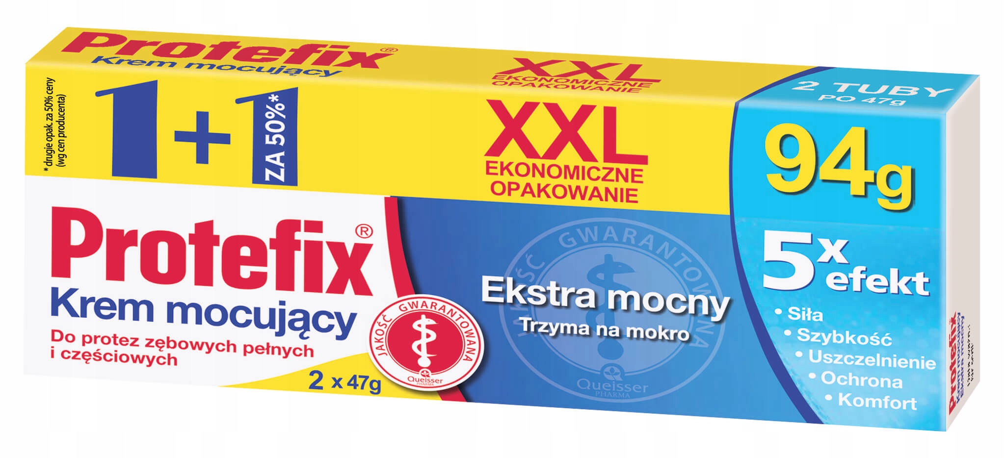 Protefix krem mocujący do protez zębowych ekstra mocny XXL - 94 g ...