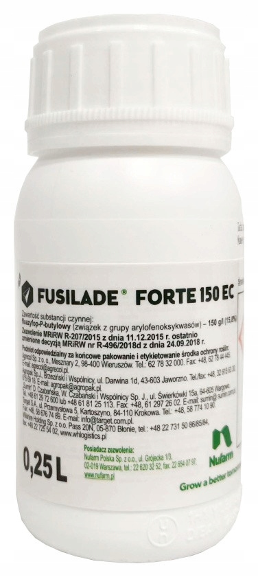 FUSILADE FORTE 150 EC 250 ML HERBICYD CHWASTY BURAK RZEPAK ZIEMNIAK ...
