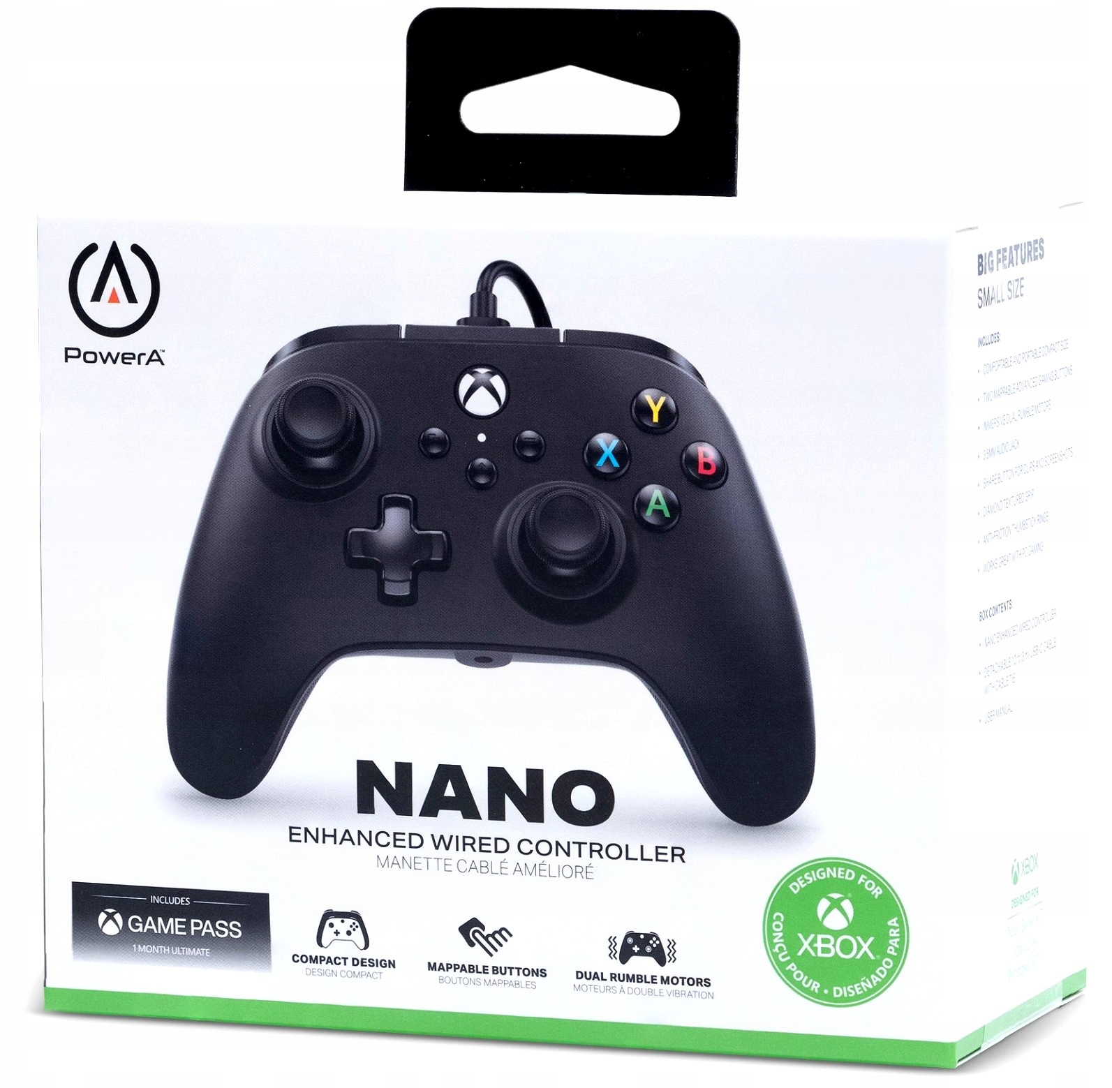 PowerA Nano Enhanced Wired Controller, CZARNY (PC, Xbox Series, Xbox ... PowerA Nano Enhanced Wired Controller, CZARNY (PC, Xbox Series, Xbox ...