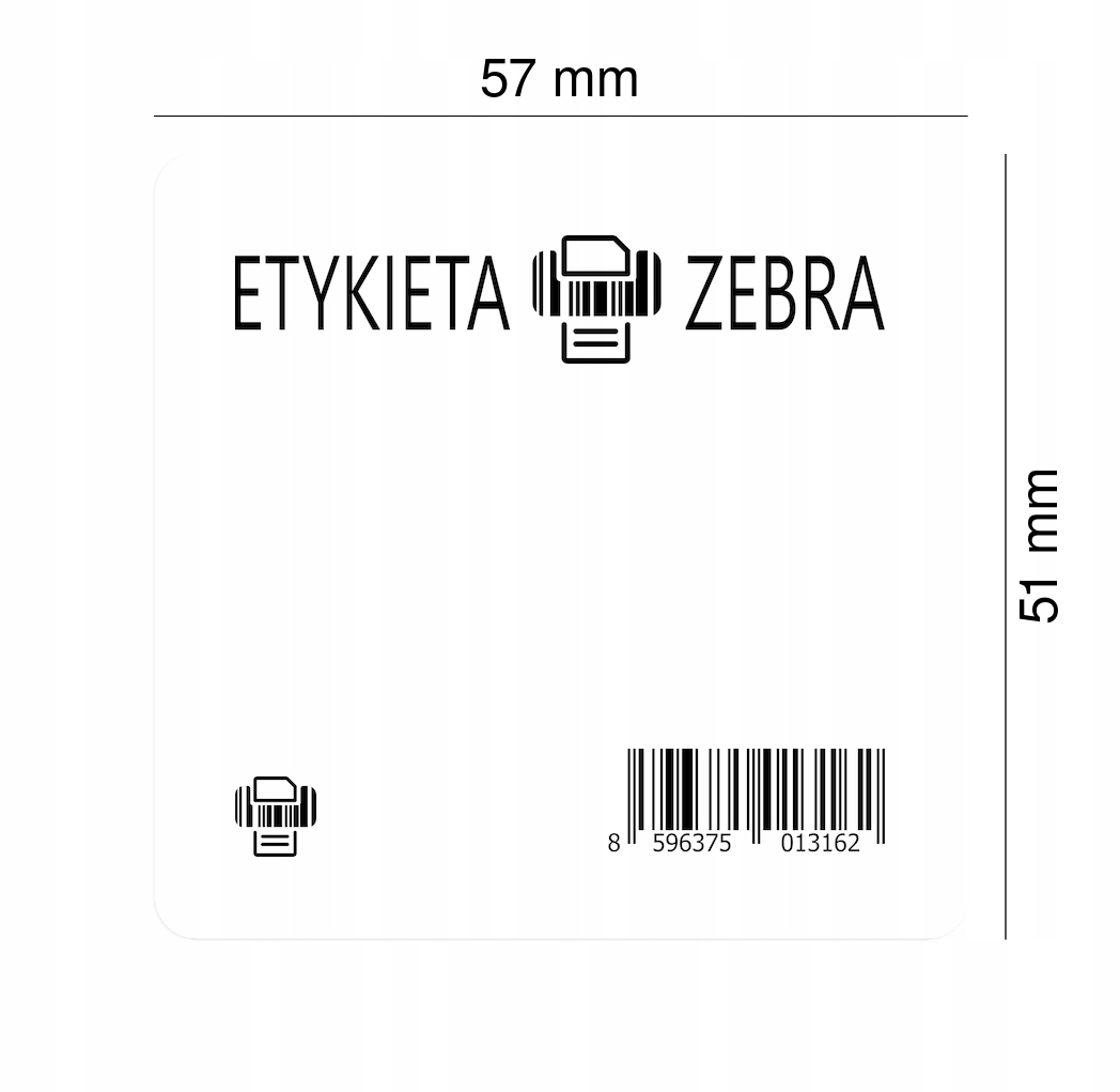 Etykiety termotransferowe Zebra 57x51 białe fi25 • Cena, Opinie ...