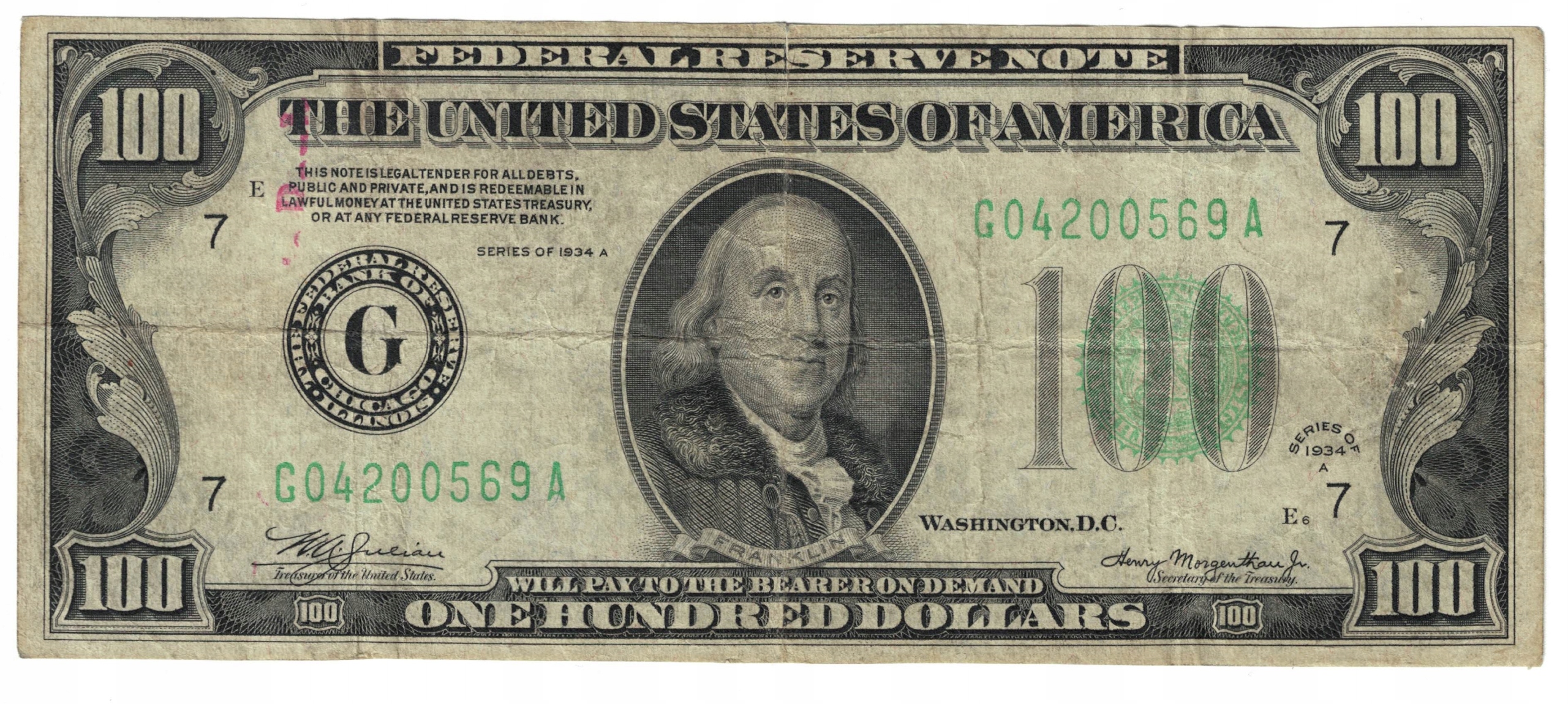 Banknot USA 100 dolarów 1934 15232974981 - Allegro.pl