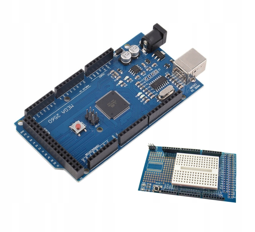 Arduino Mega 2560 R3 Klon CH340 + shield - Sklep, Opinie, Cena w Allegro Arduino Mega 2560 R3 Klon CH340 + shield - Sklep, Opinie, Cena w Allegro