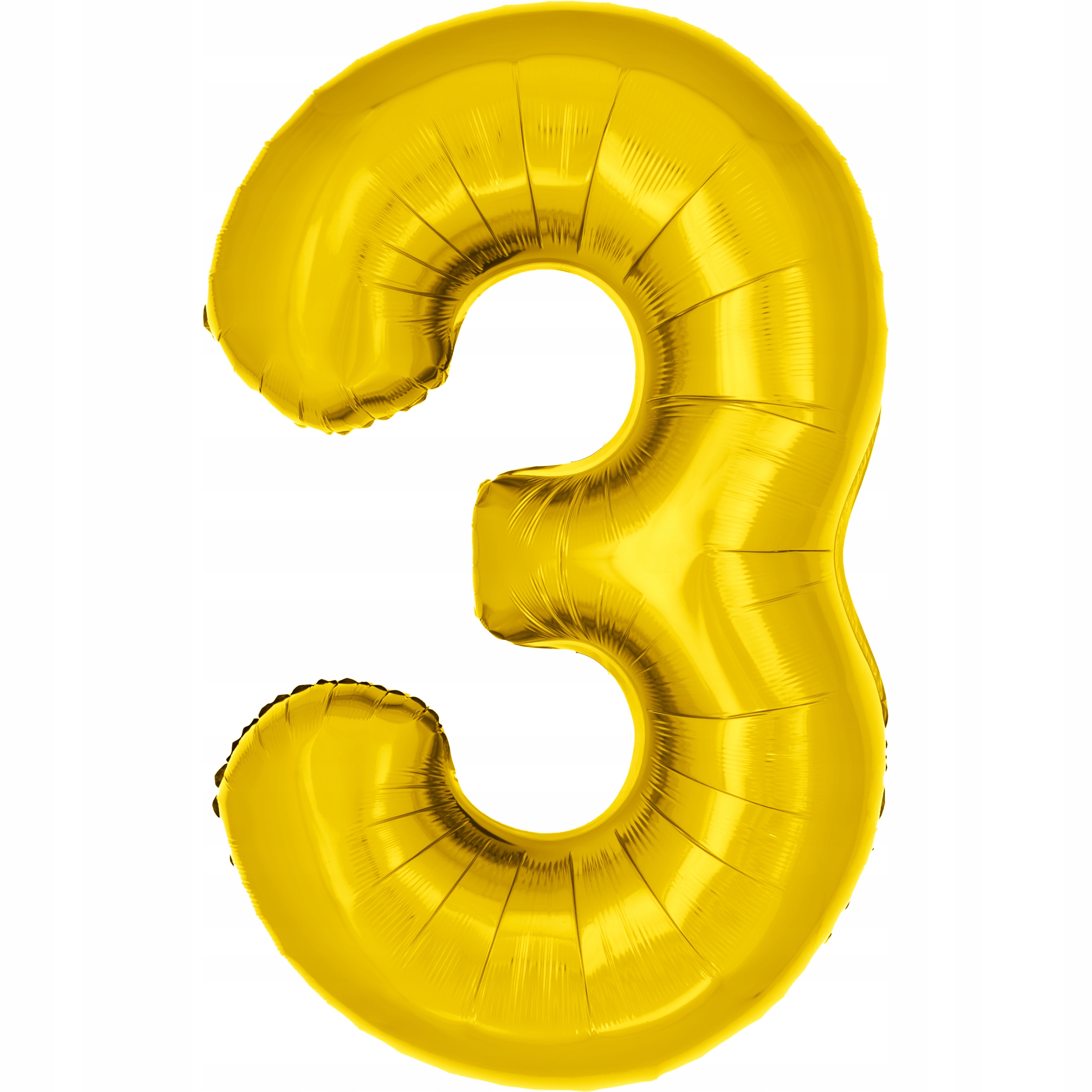 Balón ČÍSLO 3 ZLATÝ - 40cm - ČÍSLICA NARODENINY, • Ceny, Recenzie - Allegro