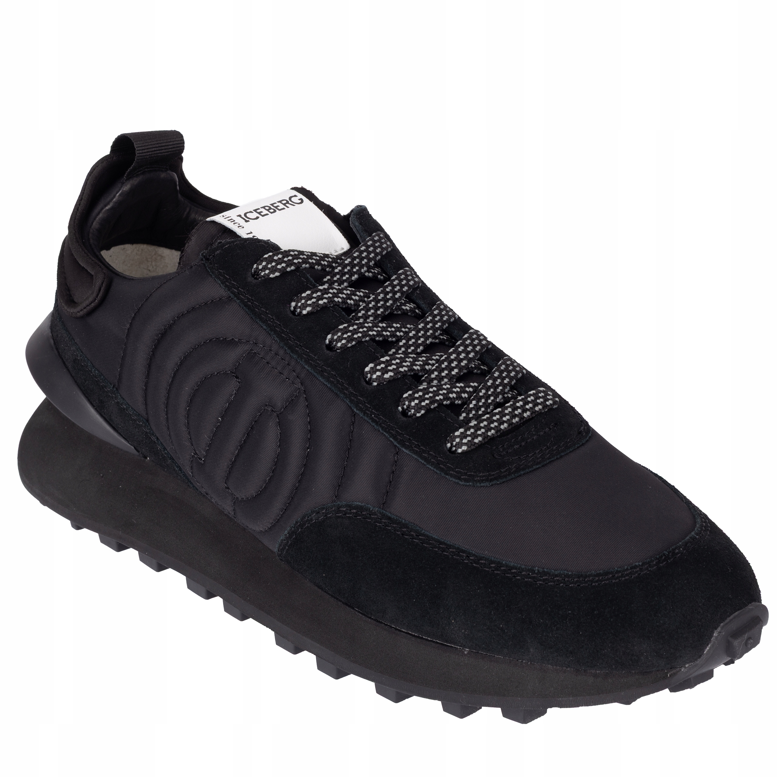 ICEBERG skórzane włoskie sneakersy buty męskie 2025 BLACK roz.42 ...