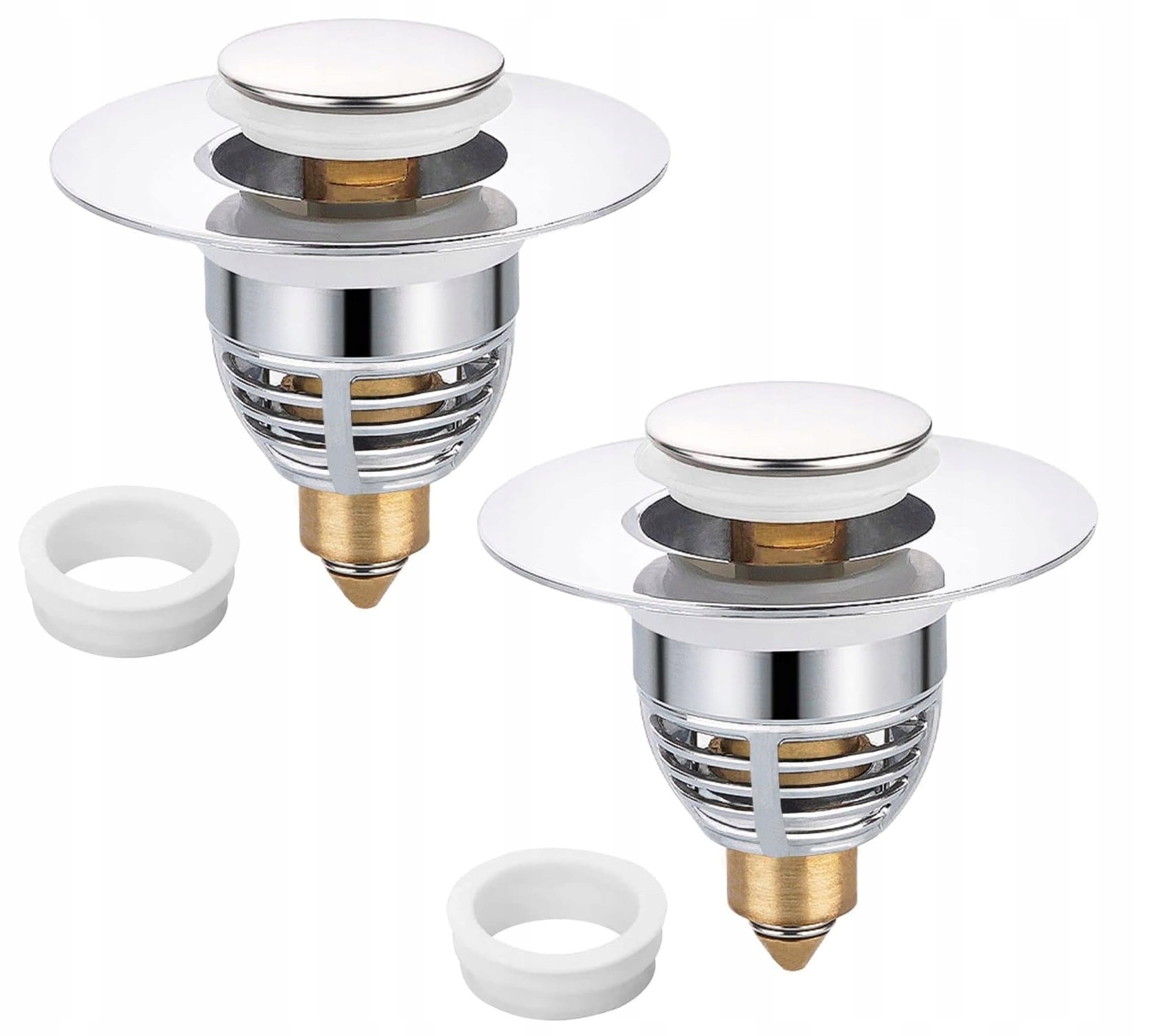 KOREK KLIK KLAK DO UMYWALKI Z PRZELEWEM KOREK UMYWALKOWY SPUSTOWY CHROM ...