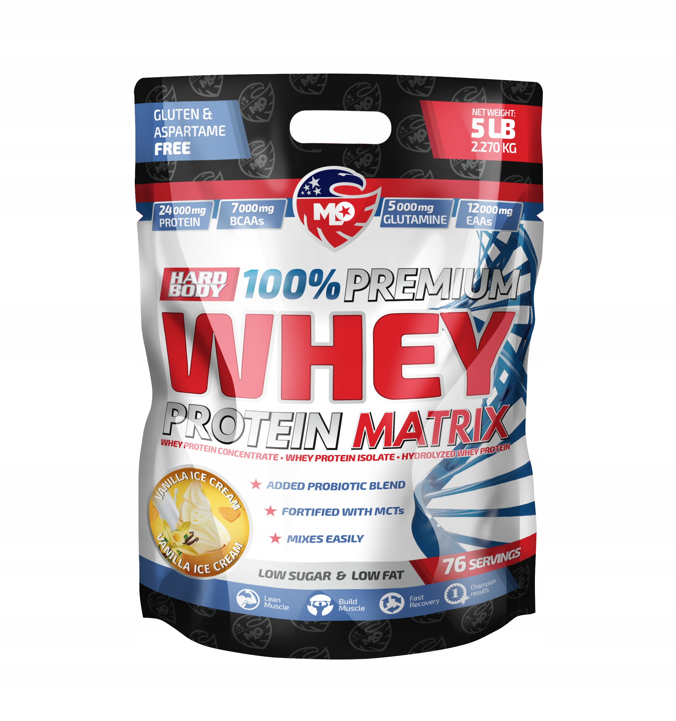 Białko WPI+WPH+WPC MLO Whey Protein Matrix + Mix Probiotyków CIASTKO 2270g - 851374007122 ...