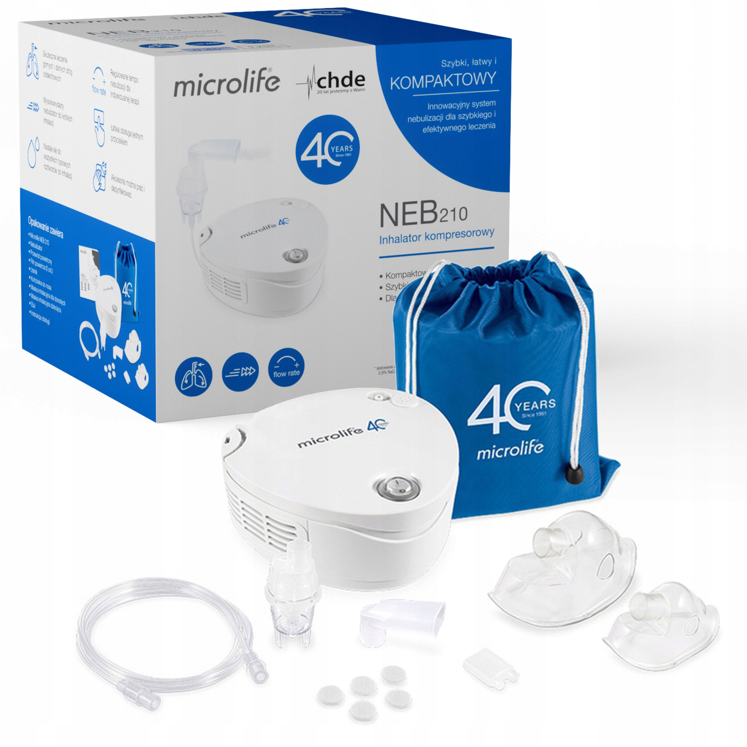 Microlife Inhalator Nebulizator Tłokowy NEB210 11713627454 - Allegro.pl