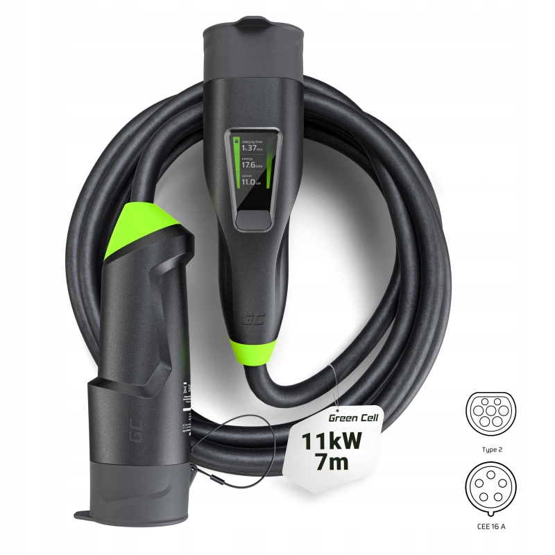 Mobilna Ładowarka EV Green Cell Habu SE Type 2 11kW 7m 5904326374591 za ...