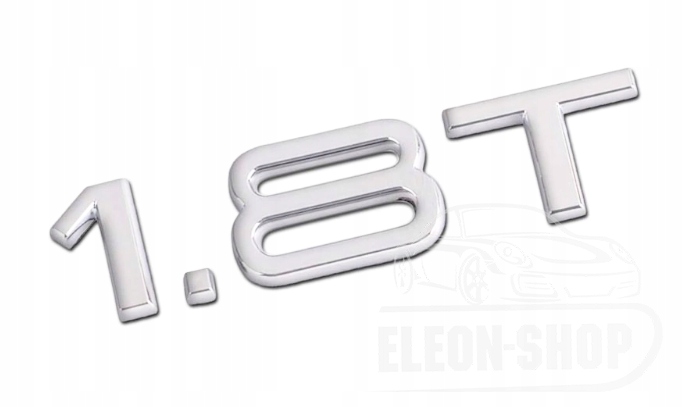 AUDI 1.8T Emblemat Znaczek Logo Napis 1.8T CHROM 5905143250136 za 45 ...