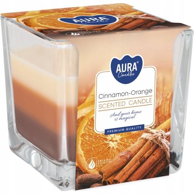 BISPOL ŚWIECE ZAPACHOWE W SZKLE pomarańcza cynamon (5906927037547 ...