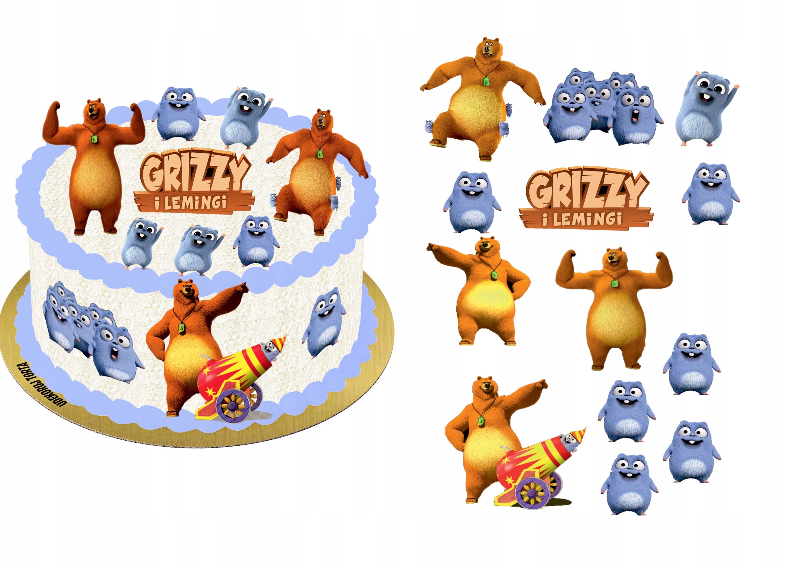 13 POSTACI GRIZZY I LEMINGI Z OPŁATKA JADALNEGO • Cena, Opinie ...