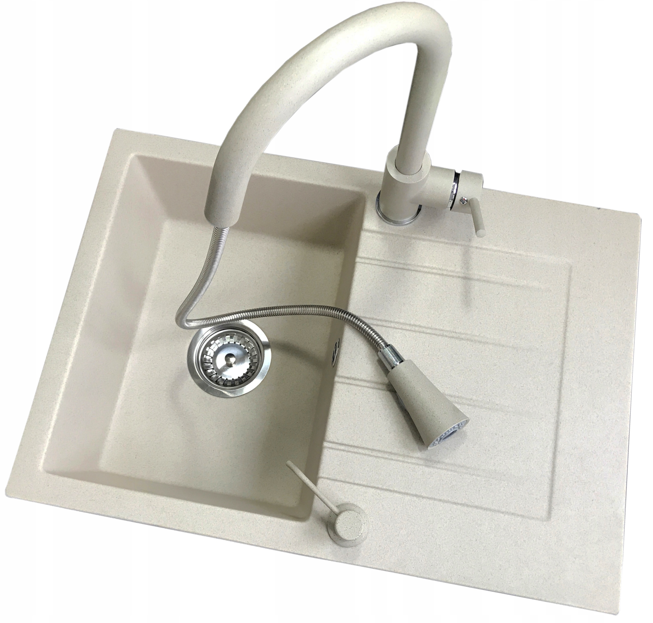 Jednomiskový drez Granitan STYL granitové odtiene béžovej - Allegro