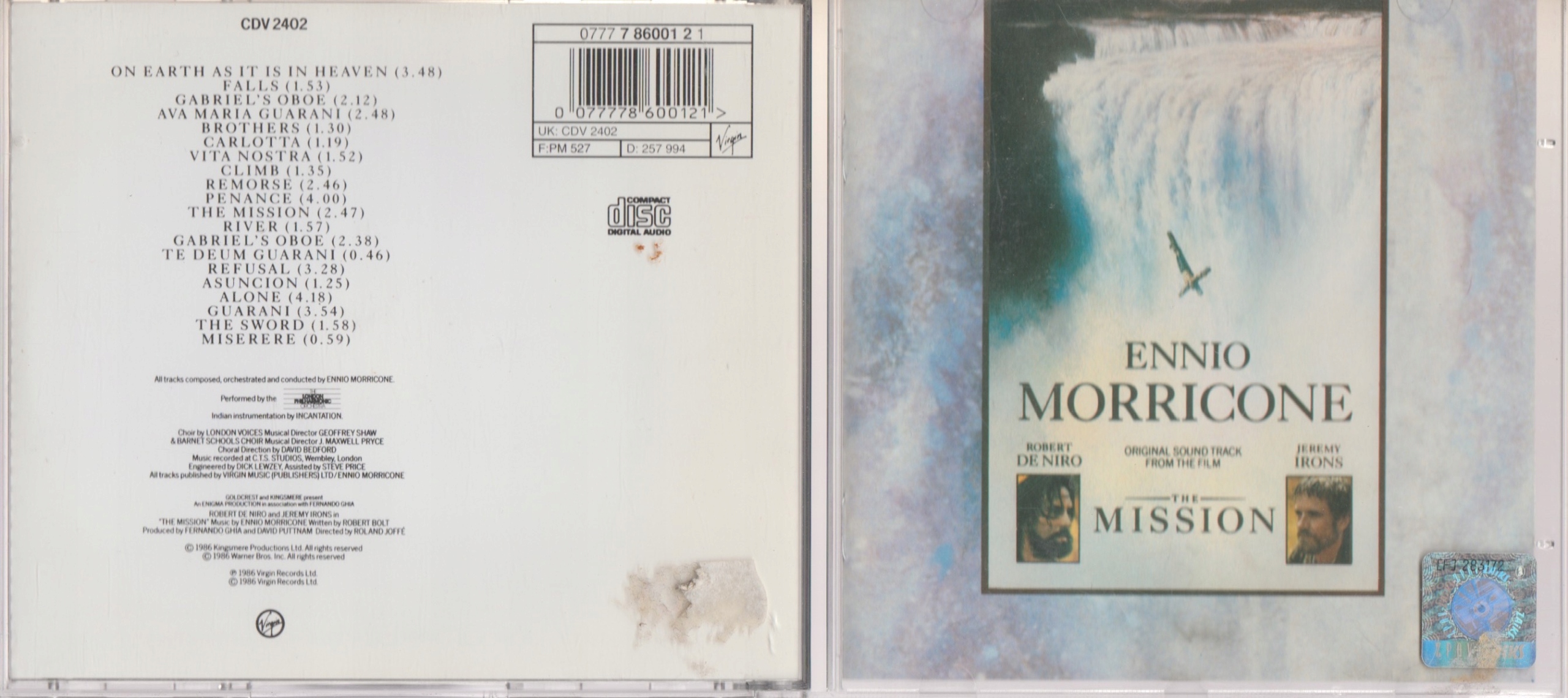 Płyta CD Ennio Morricone - The Mission (Original Soundtrack From The ...