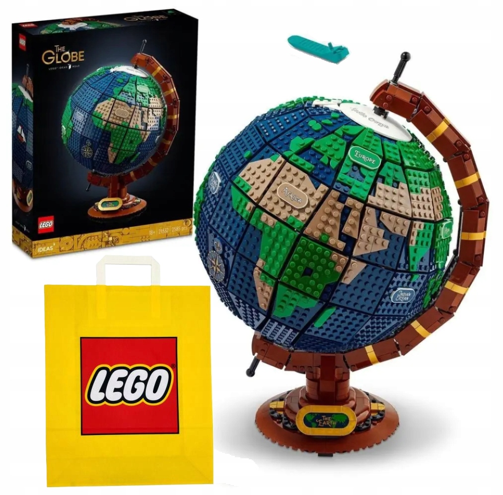 Prezent na Komunię Klocki LEGO GLOBUS Earth Map Obrotowa Mapa Świata ...