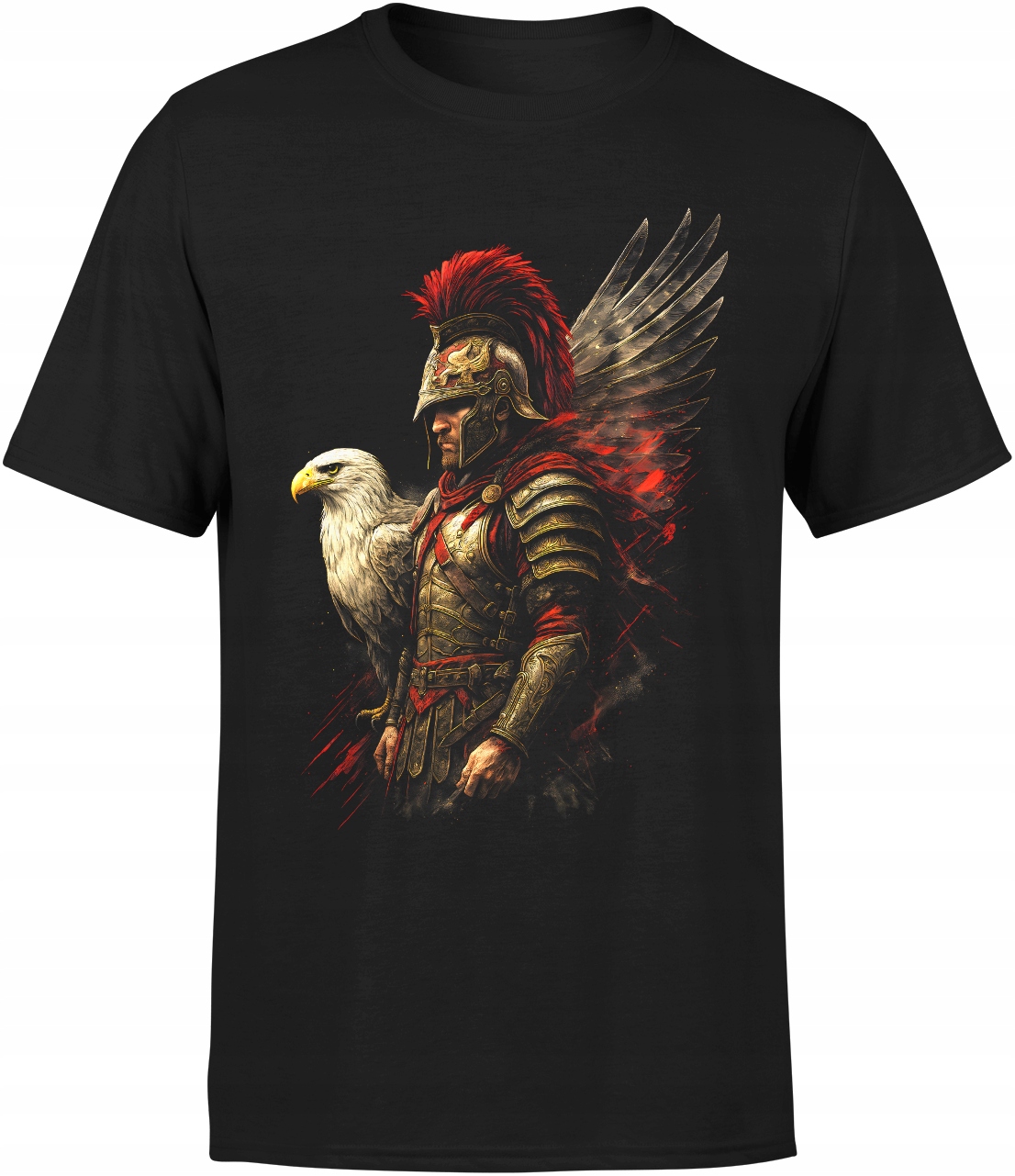 KOSZULKA PATRIOTYCZNA HUSARIA Z ORŁEM WOJSKOWA POLSKA Z WOJOWNIKIEM ...