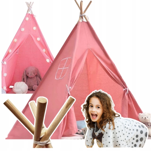 TIPI SÁTOR GYEREKEKNEK WIGWAM INDIÁN JÁTÉKSÁTOR HÁZIKÓ JÁTÉKHOZ KERTBEN ...