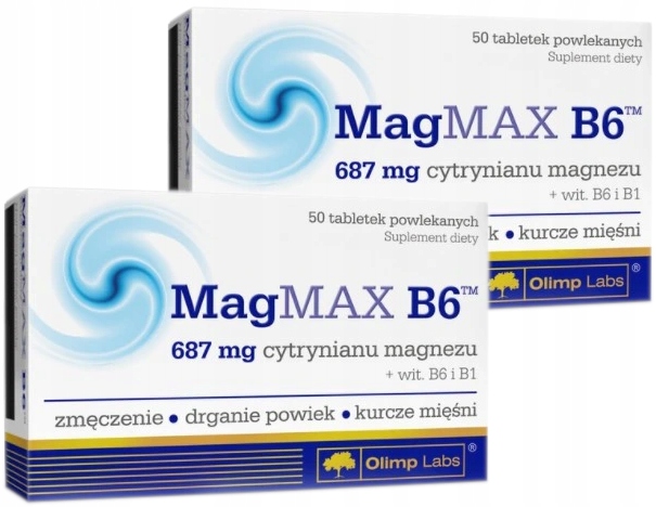 OLIMP MagMAX B6 MAGNEZ WITAMINA B 2x50 TAB. (5901330034916) • Cena ...