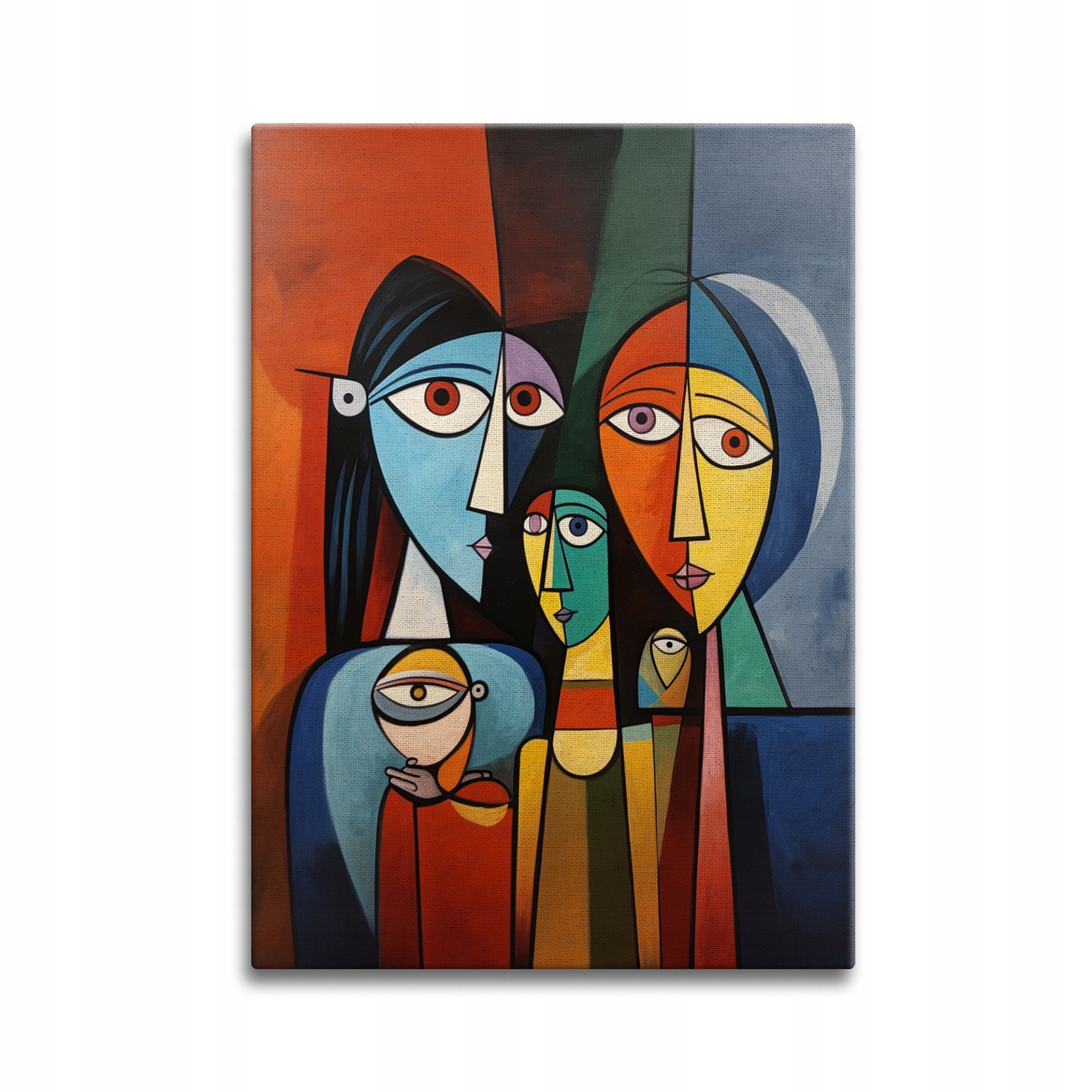 OBRAZ NA PŁÓTNIE RODZINA PICASSO ABSTRAKCJA KOLOROWY PIONOWY 80X120 ...