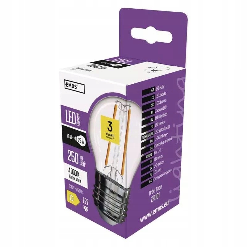 Żarówka LED Filament mini 1.8W-25W ZF1101 EMOS (8592920115237) • Cena ...