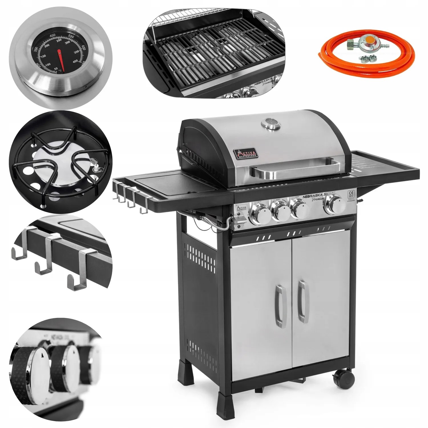 Grill gazowy Activa Mastercook 8,4 kW (4260636345128) • Cena, Opinie ...