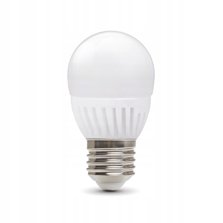 Żarówka LED 9W E27 barwa neutralna biała 4000K KULKA ceramiczny korpus ...