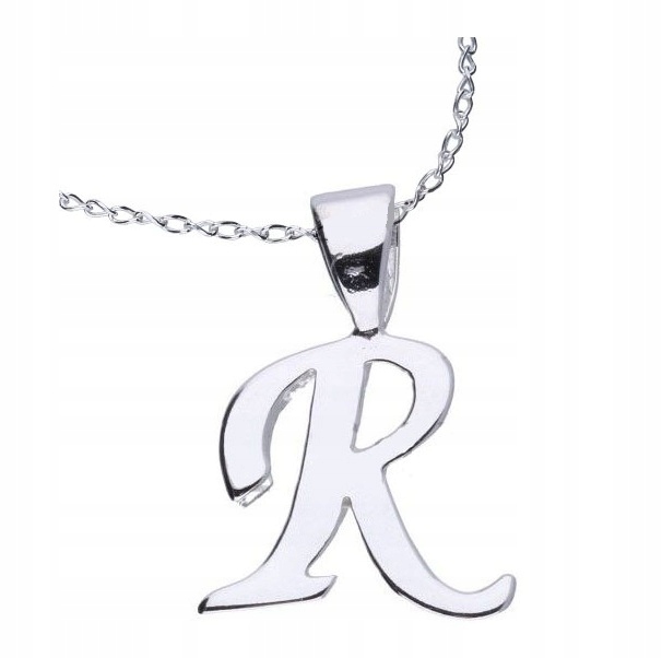 NÁHRDELNÍK PÍSMENO R STŘÍBRO ŘETÍZEK 50 CM // CELÁ ABECEDA za 412.00CZK ...