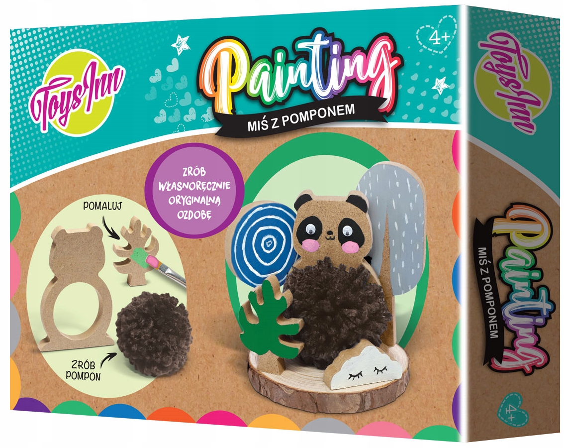 STNUX Ozdoba Figurka Miś Z Pomponem Zrób To Sam Panda DIY ...