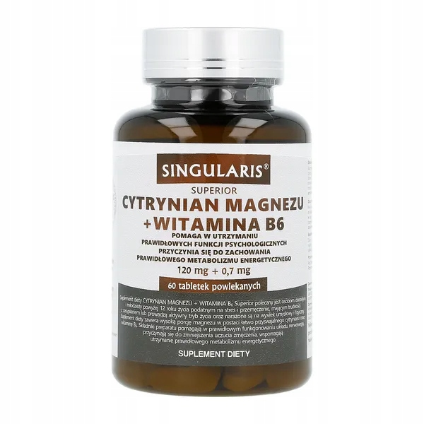 Cytrynian Magnezu + Witamina B6 120tabl Singularis (5903263262725 ...