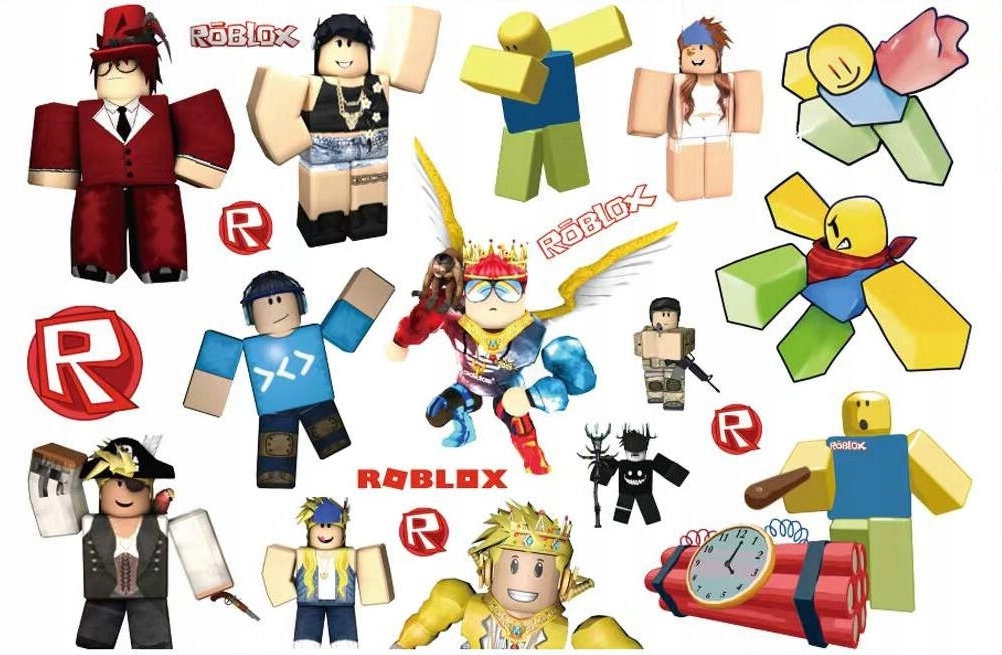 TATUAŻE ZMYWALNE DLA DZIECI ROBLOX URODZINY (5905979202613) • Cena ...