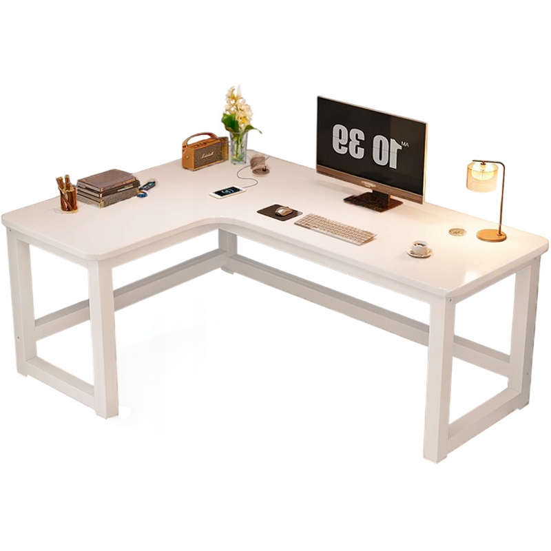 Rohový stôl Rebiko ROHOVÁ STOLIČKA HERNÁ BIELA 120 x 60 x 75 cm biela ...