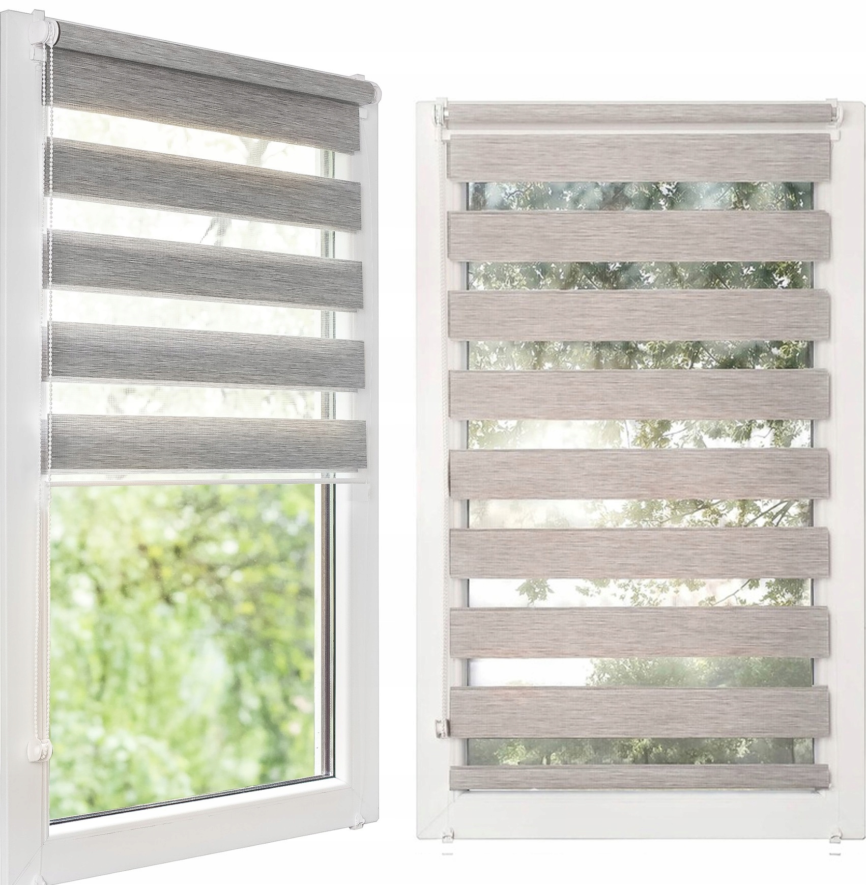 Roleta DZIEŃ NOC Rolety wewnętrzne okienne z napinaczem na wymiar ...