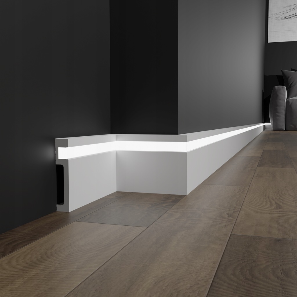 Listwa Przypodłogowa LED LCL-15 Poliuretan 10 cm (LCL-15) • Cena ...