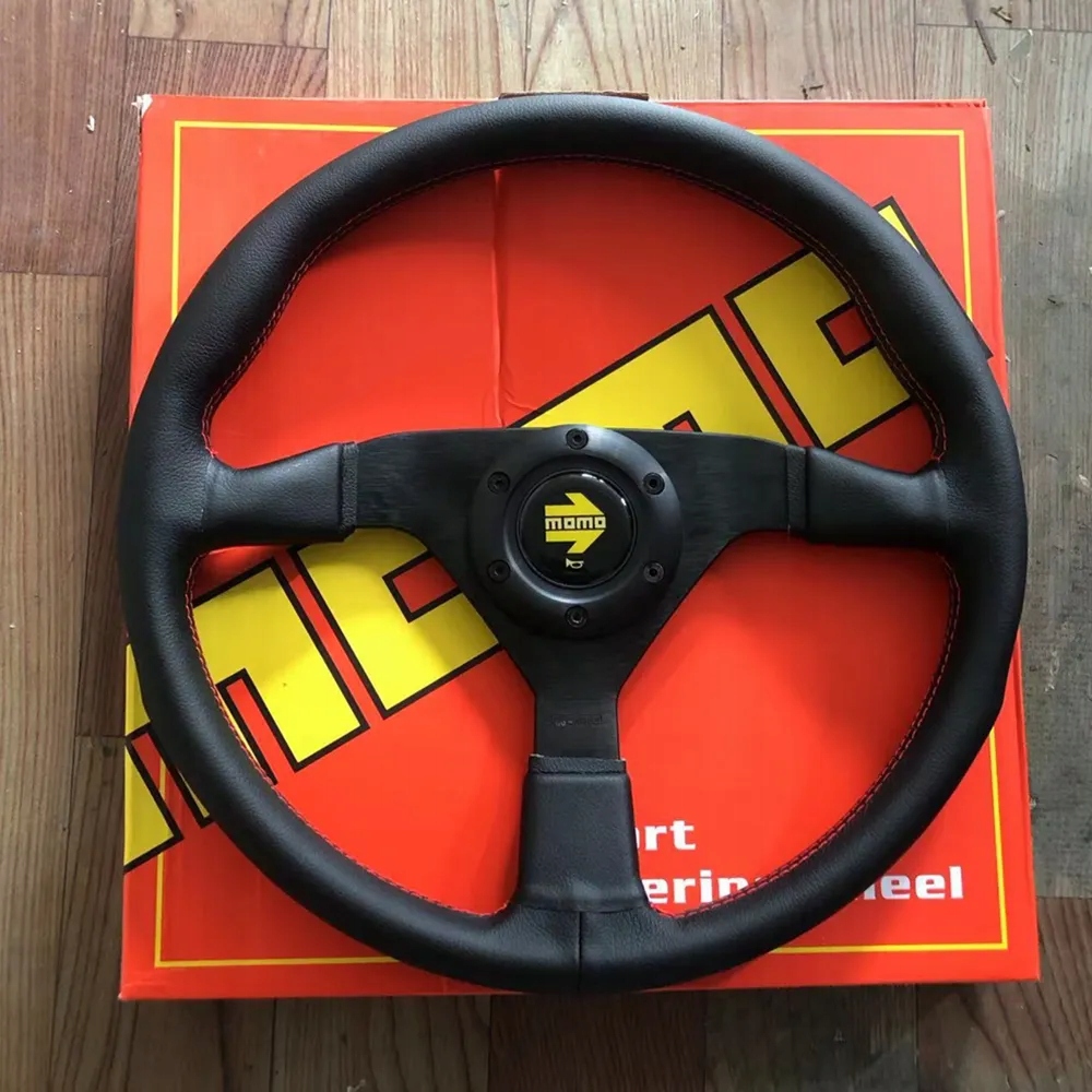 Drift 350mm MOMO Racing Monte Carlo Steering Wheel Car Leather JDM S ...