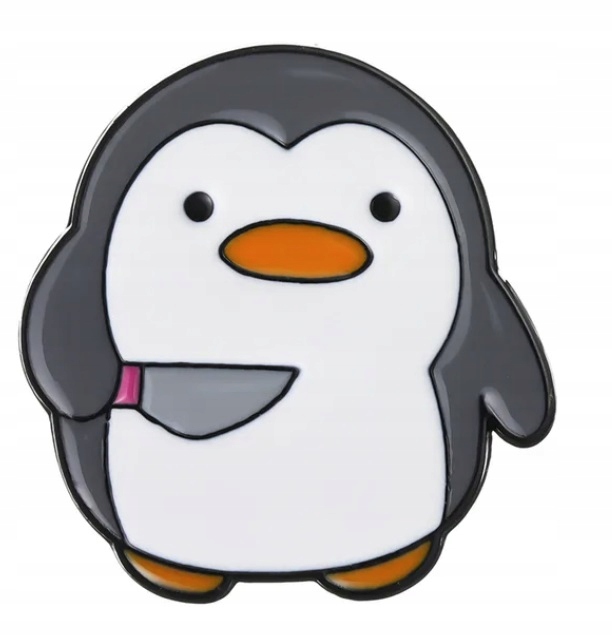 PIN PRZYPINKA METALOWA PINGWIN PINGWINEK NÓŻ (5903794419391) • Cena, Opinie • Przypinki i piny ...