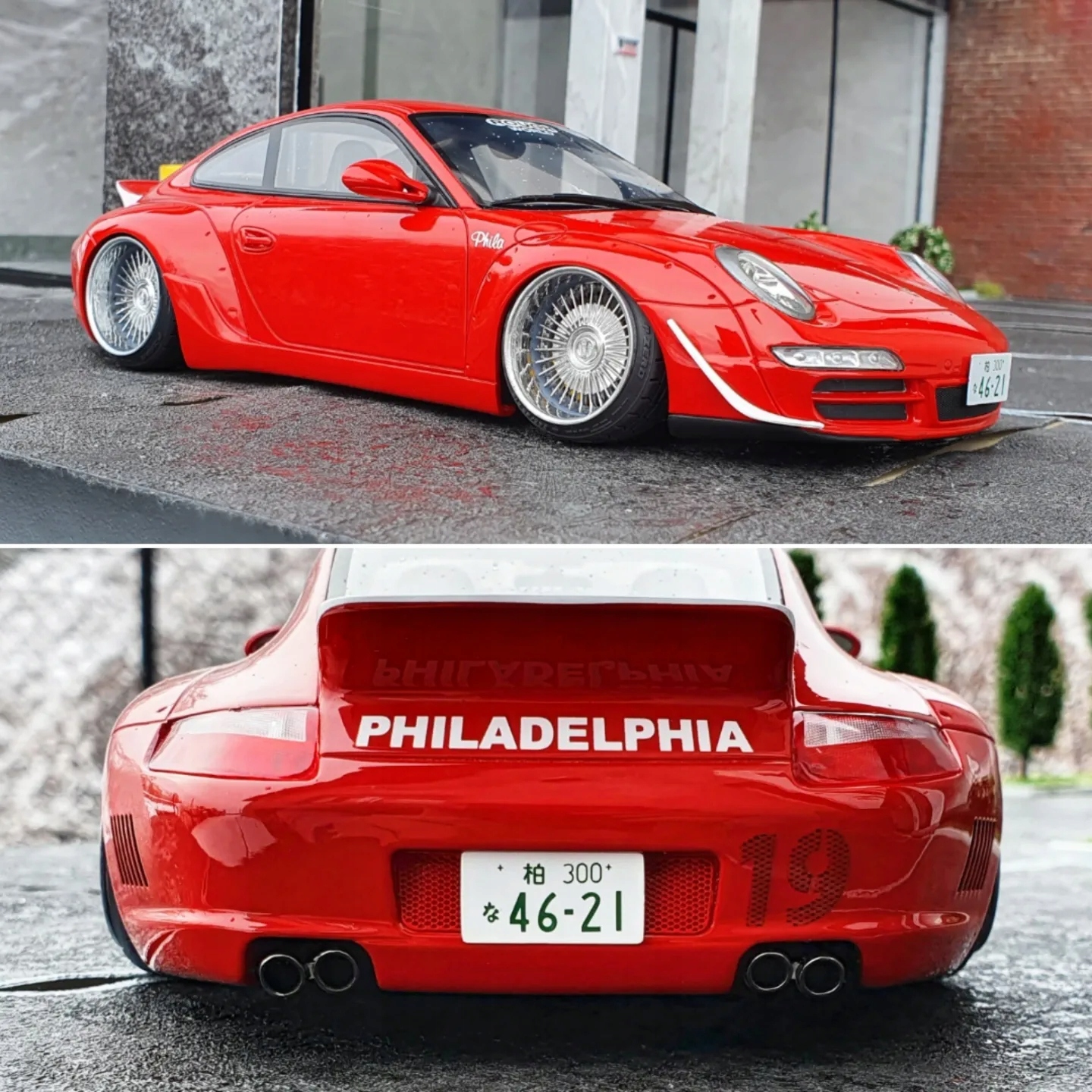 1:18 Porsche 911 997 RWB Body Kit Work Emitz 19" tuning 2021 customcars ...