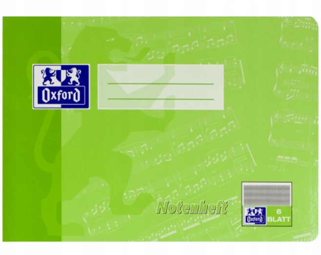 Oxford zošit notový , 8 LIST , 16 strán za 0.70EUR - Allegro