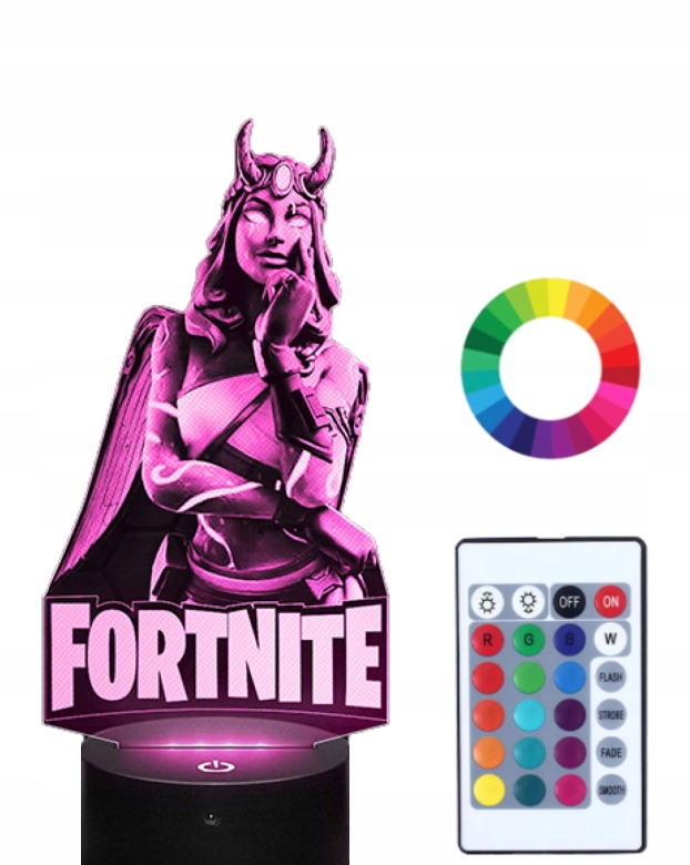 Lampka Nocna Fortnite Darkheart 3D Led Imię - Plexido | Sklep EMPIK.COM