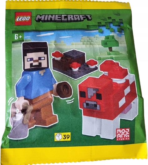 LEGO Minecraft Polybag 662407 Steve + Grzybowa Krowa NOWY • Cena ...