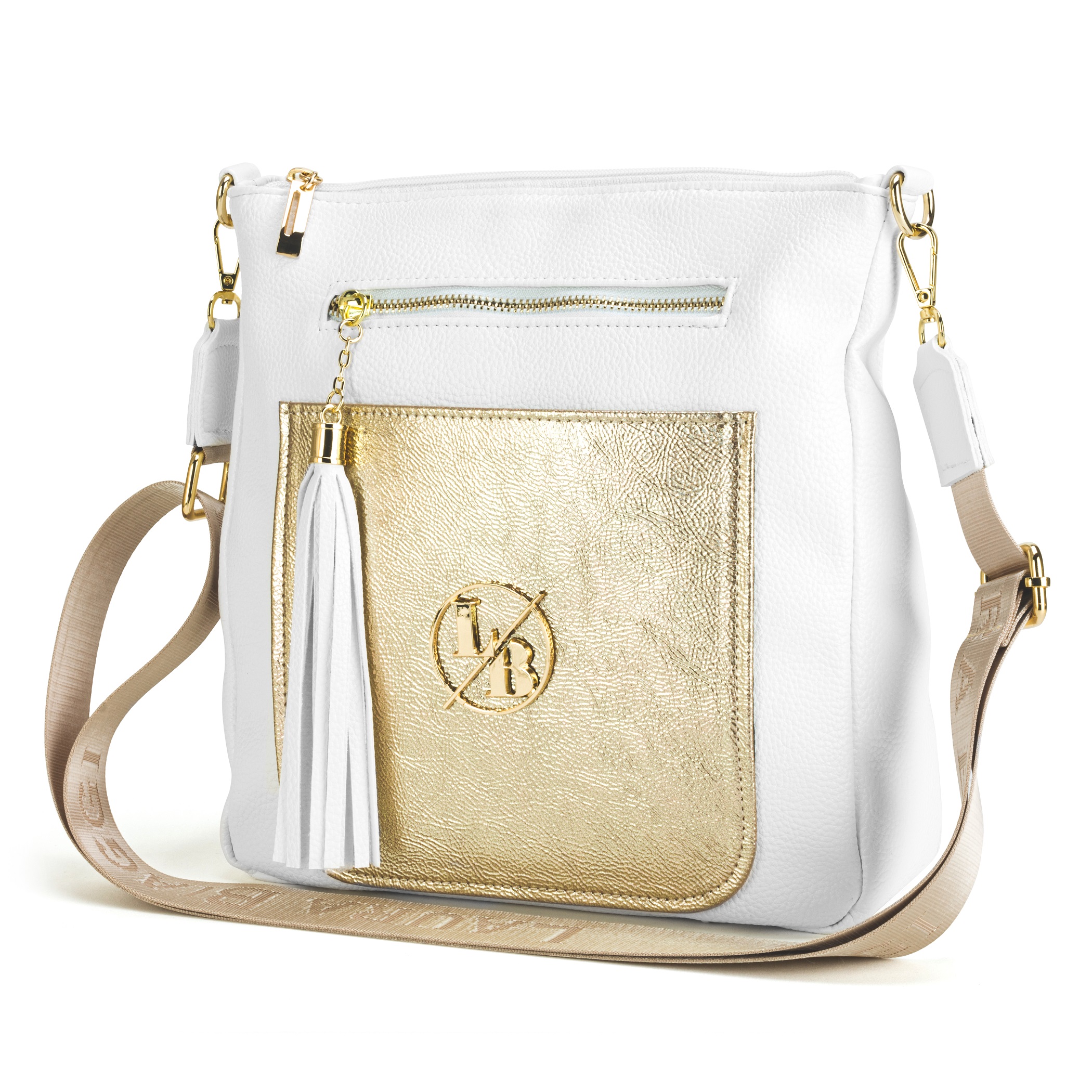 TOREBKA DAMSKA LAURA BIAGGI BIAŁA LISTONOSZKA WOREK NA RAMIĘ Z PASKIEM (5907554485985) • Cena ...