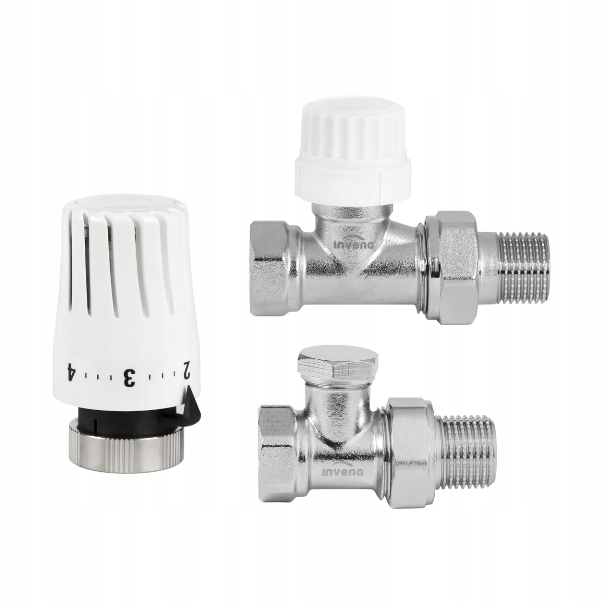 INVENA PROSTY KOMPLET TERMOSTATYCZNY Z GŁOWICĄ MINI 2 PROV ...