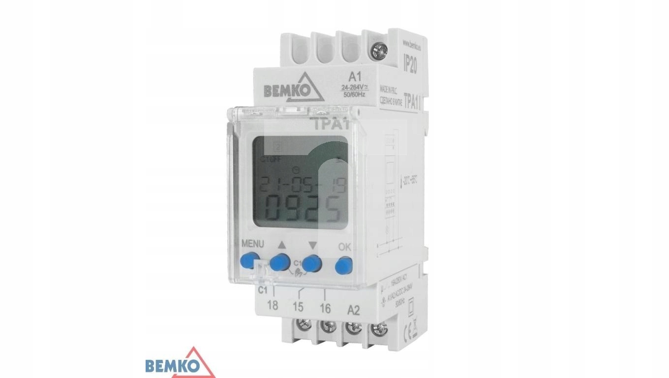 Programator czasowy astronomiczny 24-264 VAC/DC jednokanałowy A25-TPA1 (A25-TPA1) • Cena, Opinie ...