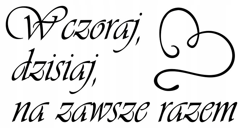 Naklejki na ścianę napis Na zawsze razem 100 cm (5903900713276) • Cena ...