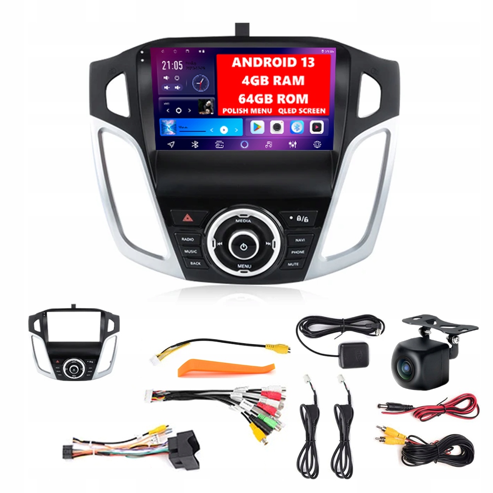 RADIO ANDROID 13 FORD FOCUS MK3 2011-2019 ANDROID AUTO CARPLAY BT 4GB ...