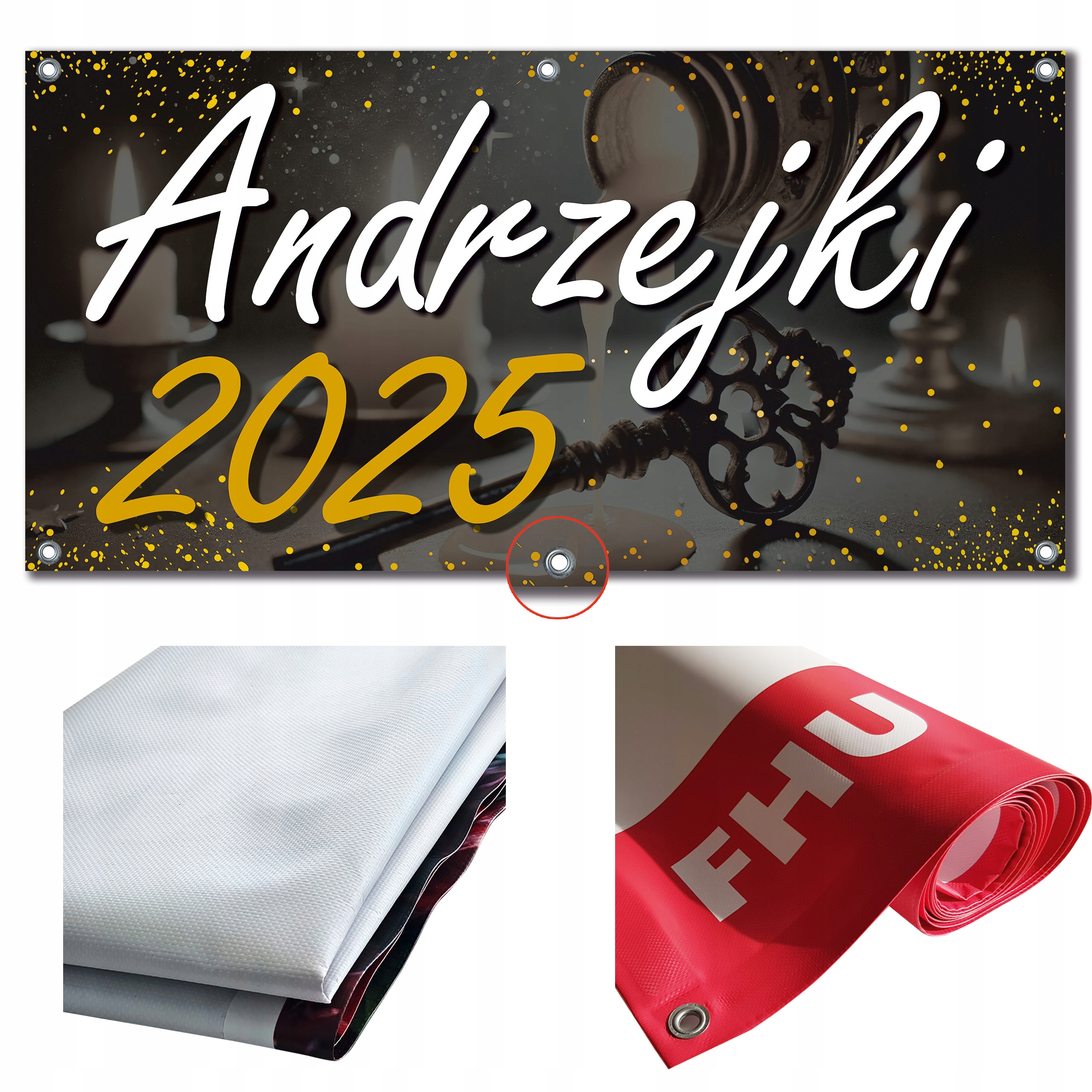 Baner Reklamowy ANDRZEJKI 2025 IMPREZA ANDRZEJKOWA PLANDEKA 2x1m OCZKOWANY • Cena, Opinie ...