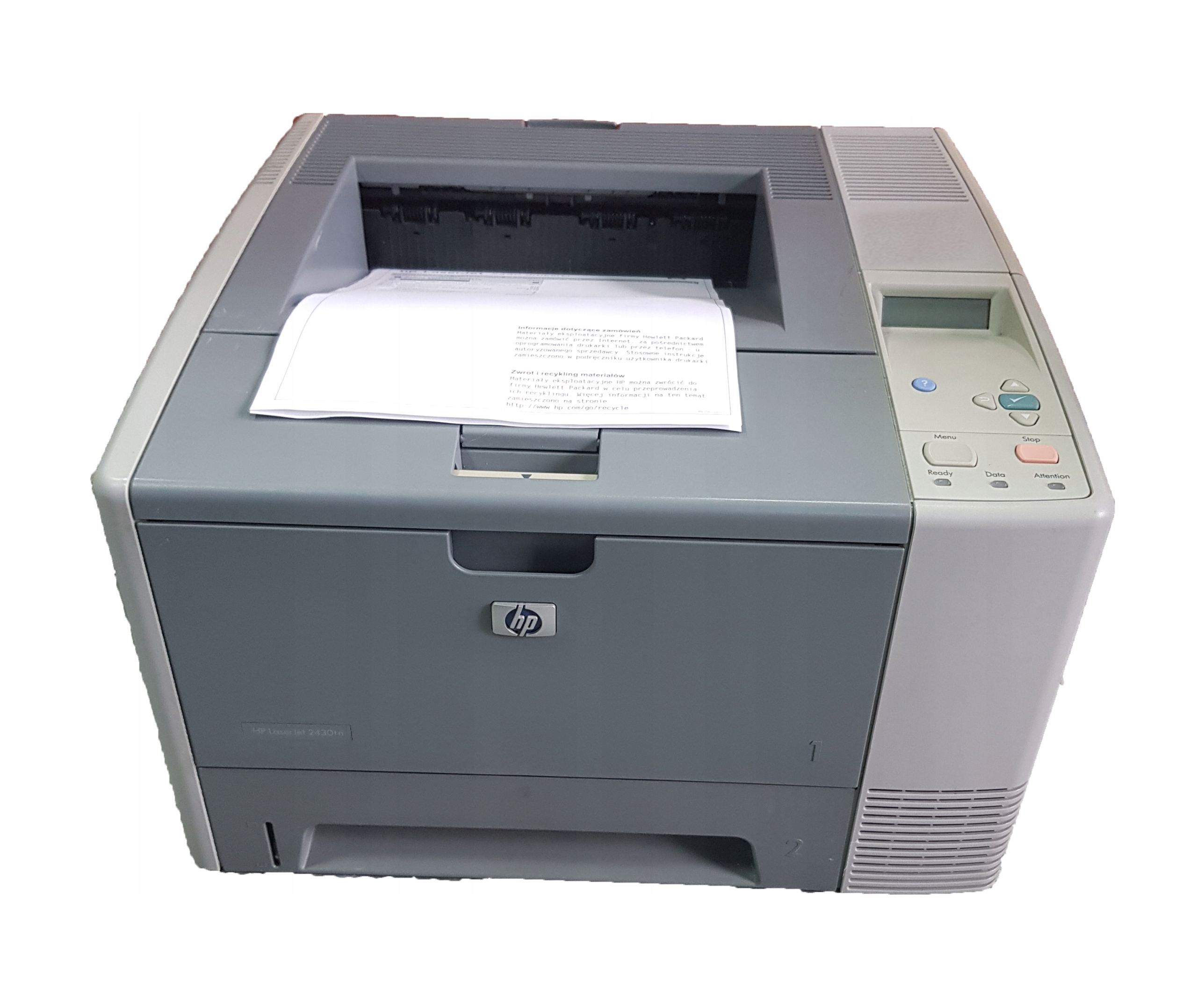 Drukarka jednofunkcyjna laserowa (mono) HP LaserJet 2430tn - Sklep ...